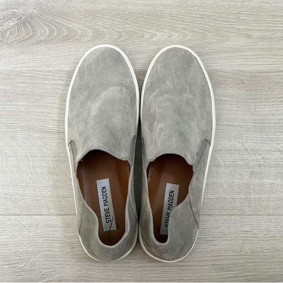 Steve Madden | Shoes | Steve Madden Grey Slip Ons | Poshmark